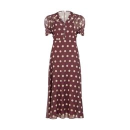 Lily & Lionel Midikleid LILY AND LIONEL "Julia Button Down Print Maxi Dress Damen", Damen, Gr. 40, Normalgr&ouml;&szlig;en, braun, 100% Polyester, Kleider Midikleid