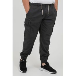 Cargohose Blend "BHSellini Big & Tall", Herren, Gr. 5XL, US-Gr&ouml;&szlig;en, ebony, Web, 98% Baumwolle, 2% Elasthan, unifarben, regular fit lang, Hosen Cargohose, Klassische Cargohose Regular-Fit in gro&szlig;en Gr&ouml;&szlig;en
