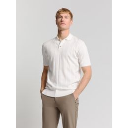 T-Shirt NO EXCESS "NO EXCESS Poloshirt mit kurzen &Auml;rmeln", Herren, Gr. XXL, beige (ecru), 80% Baumwolle, 20% polyester, Shirts T-Shirt