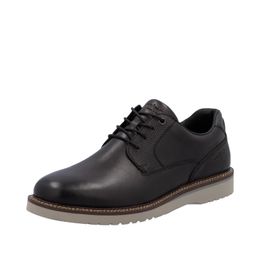Schn&uuml;rschuh Rieker, Herren, Gr. 41, grau (dunkelgrau), Glattleder, unifarben, Schuhe Schn&uuml;rschuh, Halbschuh, Business-Schn&uuml;rer in bequemer Form