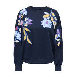 Only Sweatshirt 'ONLBrooke' Damen Gr&ouml;&szlig;e XXL navy / hellblau / zitrone / altrosa