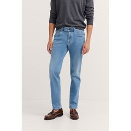 5-Pocket-Jeans Bugatti, Herren, Gr. 34, L&auml;nge 34, blau (312, hellblau), 88% Baumwolle, 10% Polyester, 2% Elasthan, Jeans 5-Pocket-Jeans, mit Elasthan