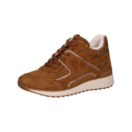 Sneaker Caprice "Caprice Sneaker Veloursleder/Lederimitat", Damen, Gr. 41, braun, Lacklederimitat, Veloursleder, Schuhe Sneaker