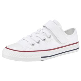 Sneaker Converse "CHUCK TAYLOR ALL STAR 1V EASY-ON Ox", Kinder, Gr. 30, wei&szlig;, Textil, Schuhe Skaterschuh Canvassneaker Sneaker low, mit Klettverschluss
