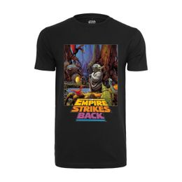 T-Shirt Merchcode "Merchcode Herren Star Wars Yoda Poster Tee", Damen, Gr. S, schwarz, 100% Baumwolle, unifarben, normal, Rundhals, Shirts T-Shirt