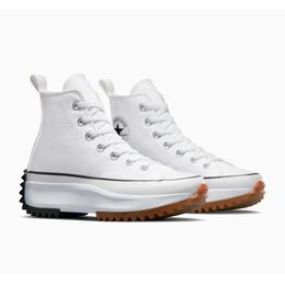 Sneaker Converse "RUN STAR HIKE CANVAS PLATFORM", Damen, Gr. 41, wei&szlig; (wei&szlig;, schwarz, gum), Textil, Schuhe Sneaker