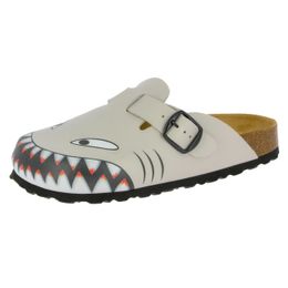 Clog Lico "Clog Bioline Clog Kids", M&auml;dchen, Gr. 38, grau, Synthetik, Schuhe Clog