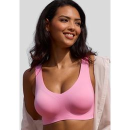 Bralette-BH Nuance, Damen, Gr. M (40/42), N-Gr, rosa (bubblegum rosa), Microtouch, Obermaterial: 82% Polyamid, 18% Elasthan, Basic, BHs, SEAMLESS, ohne B&uuml;gel mit herausnehmbaren Kissen, Basic