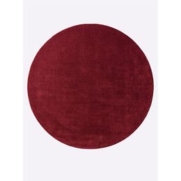 Teppich HEINE HOME Gr. 3, rot (bordeaux), B:90cm H:15mm L:160cm, Wolle, Teppiche, Teppich