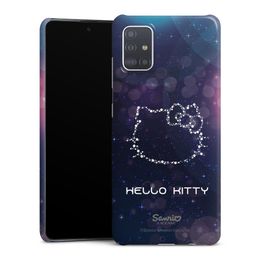 DeinDesign Galaxy A51 Handy Premium Case Smartphone Handyh&uuml;lle Schutzh&uuml;lle gl&auml;nzend Merchandise Hello Kitty Weltall Premium Case