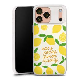 DeinDesign iPhone 17 Pro Max Handy Slim Case Silikon Handyh&uuml;lle transparent H&uuml;lle extra d&uuml;nn Lemon Statement Spruch Silikon Slim Case