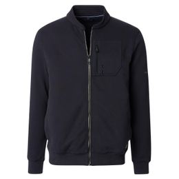Sweatjacke Casamoda "Casamoda Sweatjacke uni", Herren, Gr. L, blau, 70% Baumwolle, 30% Polyester, Sweatjacken Sweatjacke