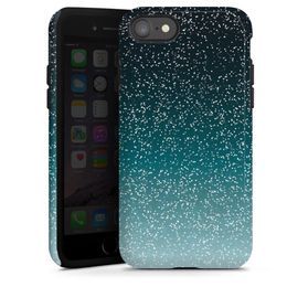 DeinDesign iPhone SE (2022) Handy Panzer Handyh&uuml;lle robuste Outdoor H&uuml;lle Schutzh&uuml;lle gl&auml;nzend Sky Glitzer Star Tough Case
