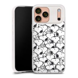DeinDesign iPhone 17 Pro Max Handy Slim Case Silikon Handyh&uuml;lle transparent H&uuml;lle extra d&uuml;nn Peanuts Snoopy Muster Silikon Slim Case