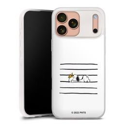 DeinDesign iPhone 17 Pro Max Handy Slim Case Silikon Handyh&uuml;lle transparent H&uuml;lle extra d&uuml;nn Snoopy Dog Peanuts Silikon Slim Case