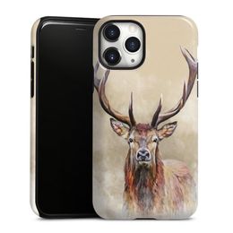 DeinDesign iPhone 11 Pro Handy Panzer Handyh&uuml;lle robuste Outdoor H&uuml;lle Schutzh&uuml;lle gl&auml;nzend Deer Reindeer Animal Look Tough Case
