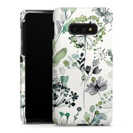 DeinDesign Galaxy S10e Handy Premium Case Smartphone Handyh&uuml;lle Schutzh&uuml;lle matt Flowers Water Colour Eukalyptus Premium Case