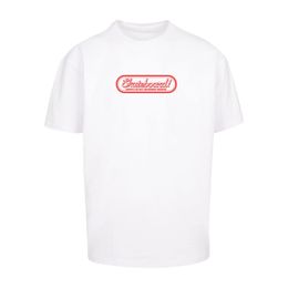 T-Shirt Merchcode "Merchcode The Skateboard Magazin Logo Oversize Tee", Damen, Gr. S, wei&szlig;, 100% Baumwolle, bedruckt, oversize, Rundhals, Shirts T-Shirt