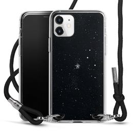 DeinDesign iPhone 11 Handy Carry Case H&uuml;lle mit Band Handykette zum Umh&auml;ngen schwarz Space Weltall Astronaut Carry Case
