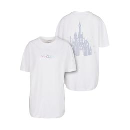 T-Shirt Merchcode "Merchcode Damen Ladies Disney 100 Castle Tee", Damen, Gr. XL, wei&szlig;, 100% Baumwolle, bedruckt, oversize, Rundhals, Shirts T-Shirt
