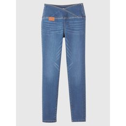 Bequeme Jeans Casual Looks, Damen, Gr. 195, Extrakurzgr&ouml;&szlig;en, blau (blau, bleached), 81% Baumwolle, 17% Polyester, 2% Elasthan, unifarben, lang, Jeans