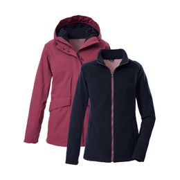 3-in-1-Funktionsjacke Killtec "KOW 189 WMN JCKT", Damen, Gr. 36, pflaume, Obermaterial: 100% Polyester;Futter: 100% Polyester, Jacken, 3 in 1 Damenjacke: wasserdicht, atmungsaktiv, Fleece einzippen