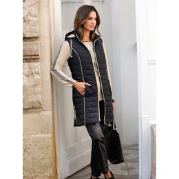 Longweste Inspirationen, Damen, Gr. 40, schwarz, 100% Polyester, unifarben, Westen Longweste