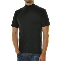 Stehkragenshirt Ragman, Herren, Gr. 6XL, schwarz, Jersey, Baumwolle, regular fit, ohne Ausschnitt, Shirts Stehkragenshirt