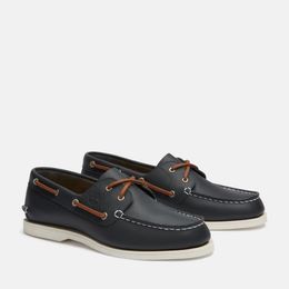 Bootsschuh Timberland "CLASSIC BOAT BOAT SHOE", Damen, Gr. 36, nvy full grain, Leder, Schuhe Bootsschuh, Classic Bootsschuh aus Timberland Premium Leder