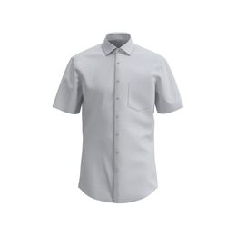 Businesshemd Seidensticker "Regular", Herren, Gr. L41, normale &Auml;rmell&auml;ngen, beige (sand), 100% Baumwolle, bedruckt, regular fit, gerader Abschluss, Hemden, Regular 1/2 Kentkragen Druck