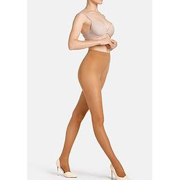 Camano Damen Shaping-Strumpfhose "fine functional", Gr. 38make up, Obermaterial: 83% Polyamid, 17% Elasthan, unifarben, Strumpfhosen, matter Effekt,