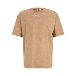 T-Shirt Karl Kani "Karl Kani Herren KU242-006-2 Small Signature Washed Print Tee", Damen, Gr. XL, sand, 100% Baumwolle, bedruckt, normal, Rundhals, Shirts T-Shirt