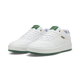 Sneaker Puma "COURT CLASSIC", Damen, Gr. 41, wei&szlig; (Puma wei&szlig;, vine, Puma gold), Synthetik, Schuhe Sneaker