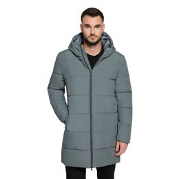 Outdoorjacke VOICE "Herren Winterjacke Wintermantel mit Kapuze", Herren, Gr. L, salvia, Obermaterial: 100% Polyester; Futter: 100% Polyester; F&uuml;llung: 100% Polyester, tailliert, Jacken Outdoorjacke