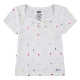 T-Shirt LEVI'S KIDS, M&auml;dchen, Gr. 12 (152), sugar swizzle, Jersey, Obermaterial: 60% Baumwolle, 40% Polyester, bedruckt, gebl&uuml;mt, eckiger Ausschnitt, Shirts T-Shirt, mit Bl&uuml;mchenprint allover, for Girls