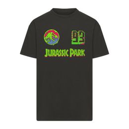 T-Shirt Merchcode "Merchcode Jurassic Park Oversize Tee", Damen, Gr. XXL, schwarz, 100% Baumwolle, bedruckt, oversize, Rundhals, Shirts T-Shirt