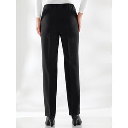 B&uuml;gelfaltenhose Classic Basics, Damen, Gr. 19, Kurzgr&ouml;&szlig;en, schwarz, 100% Polyester, unifarben, lang, Hosen
