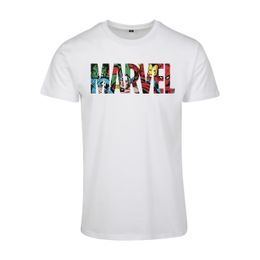 T-Shirt Merchcode "Merchcode Herren Marvel Logo Character Tee", Damen, Gr. XS, wei&szlig;, 100% Baumwolle, bedruckt, normal, Rundhals, Shirts T-Shirt
