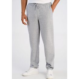 Jogginghose LINDBERGH "LINDBERGH Jogginghose", Herren, Gr. L, grau (grau mel), Obermaterial: 60% Baumwolle, 40% Polyester, relaxed fit, Hosen Jogginghose