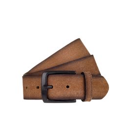 Lederg&uuml;rtel Mustang, Herren, Gr. 110, middle braun, Rindsleder, G&uuml;rtel Lederg&uuml;rtel, Vollrindleder in Antik-Optik, Dornschnalle, 4 cm breit