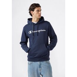 Kapuzensweatshirt Champion "BASICS Fleece Hoodie Large Logo", Herren, Gr. XXL (60/62), nny, ns, Obermaterial: 55% Baumwolle, 45% Polyester, Sweatshirts