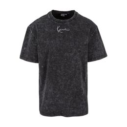 T-Shirt Karl Kani "Karl Kani Herren KU242-006-1 Small Signature Washed Print Tee", Damen, Gr. M, schwarz, 100% Baumwolle, bedruckt, loose fit, Rundhals, Shirts T-Shirt