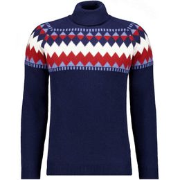 Rundhalspullover Ragman, Herren, Gr. 52, marineblau, 90% Wolle 10% Baumwolle, Pullover Rundhalspullover