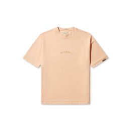 T-Shirt PAS DE MONACO "Pas De Monaco JAQUARD V1 T-SHIRT", Damen, Gr. XL, peach, 100% Baumwolle, bedruckt, oversize, Rundhals, Shirts T-Shirt
