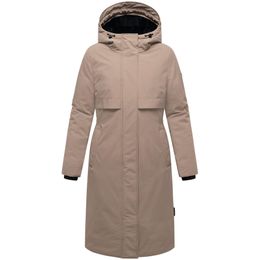 Wintermantel Navahoo "Eismelodie 14", Damen, Gr. XL (42), beige (taupe), Obermaterial: 100% Polyester; Innenfutter: 100% Polyester; Wattierung: 100% Polyester; &Auml;rmelfutter: 100% Polyester, figurumspielend ca. Mitte Knie, hoch geschlossener Ausschnitt, &Auml;rmel ohne &Auml;rmelschlitz Rippb&uuml;ndchen, M&auml;ntel Wintermantel, Winter Parka mit Kapuze