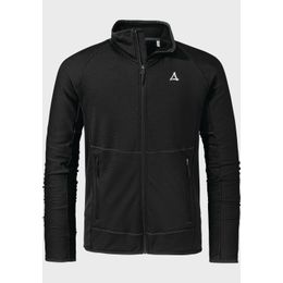 Sch&ouml;ffel Fleecejacke SCH&Ouml;FFEL "Fleece Jk Style Cascata MNS", Herren, Gr. 46, schwarz (9990, schwarz), Oberstoff: 94% Polyester, 6% Elasthan, regular fit, hoch geschlossener Ausschnitt, Jacken Fleecejacke