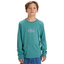 Langarmshirt Quiksilver "Evo Quik Rituals", Jungen, Gr. 12(148-156cm), deep sea, 100% Baumwolle, Shirts Langarmshirt