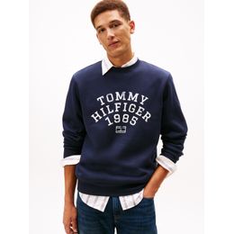 Sweatshirt Tommy Hilfiger "HILFIGER ARCH", Damen, Gr. M, desert sky, Sweatware, Obermaterial: 64% Baumwolle, 36% Polyester, regular fit, Rundhals, Rippb&uuml;ndchen, Sweatshirts Sweatshirt, normale Passform, kontrastfarbener Print, Rundhals