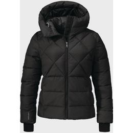 Sch&ouml;ffel Funktionsjacke SCH&Ouml;FFEL "Ins Jacket Boston L", Damen, Gr. 40, schwarz (9990, schwarz), Oberstoff: 63% Nylon, 37% Baumwolle. Futter: 100% Polyester. Wattierung: 100% Polyester, regular fit, hoch geschlossener Ausschnitt, Jacken Funktionsjacke