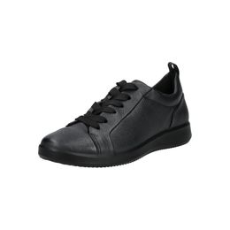 Sneaker Ara "Ara Sneaker Leder", Damen, Gr. 38, schwarz, Leder, Schuhe Sneaker